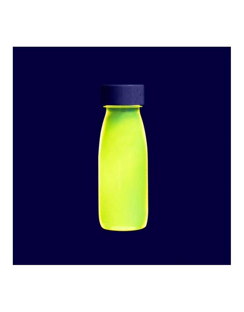 BOTELLA SENSORIAL FLOTANTE FLUO AMARILLA